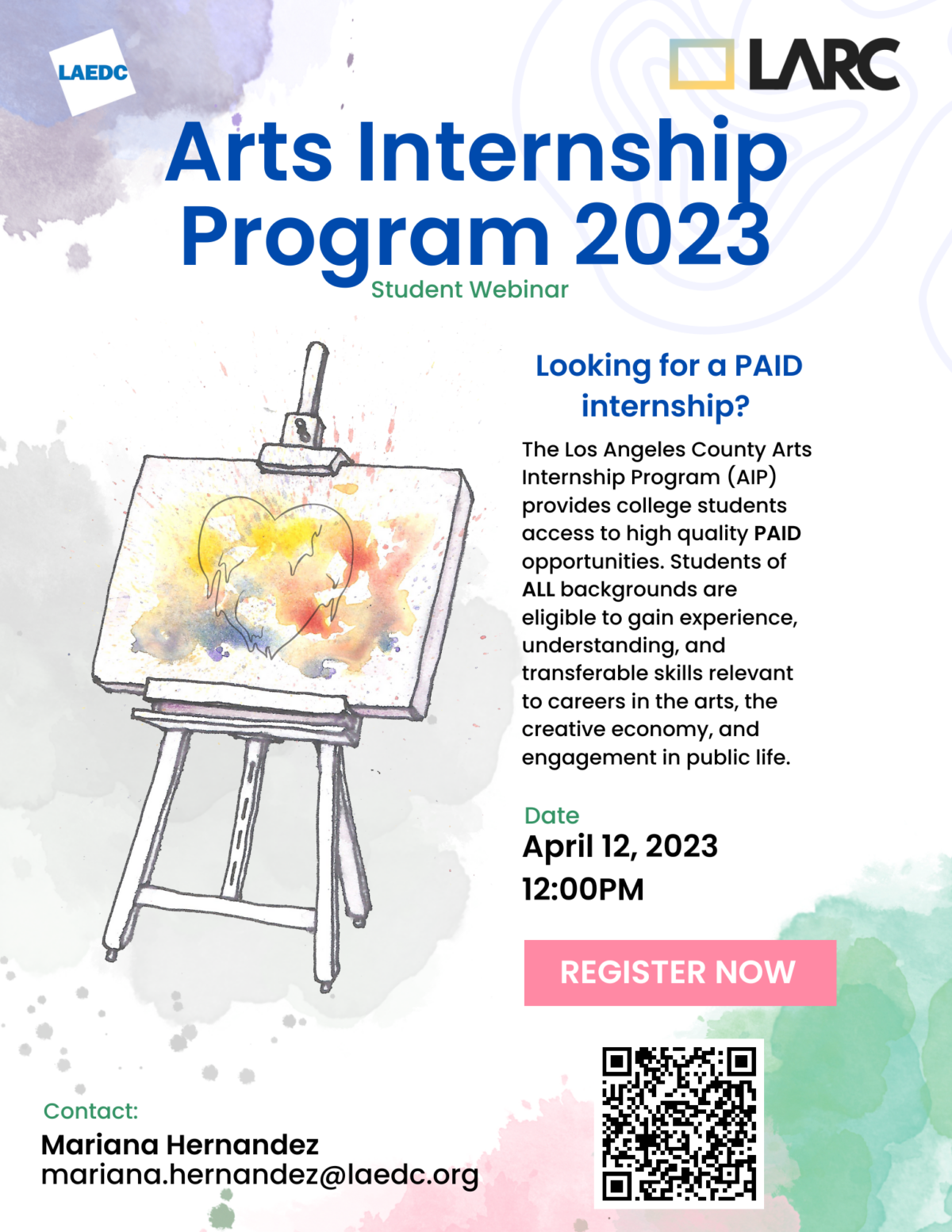 LA 19 Student Webinar: Arts Internship Program 2023 - Los Angeles ...