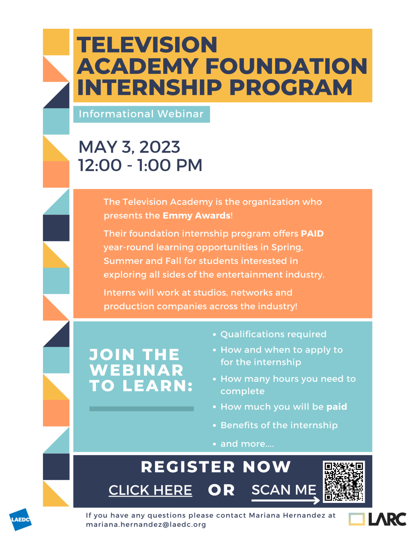 LA 19 Student Webinar: Television Academy Internship Program - Los ...