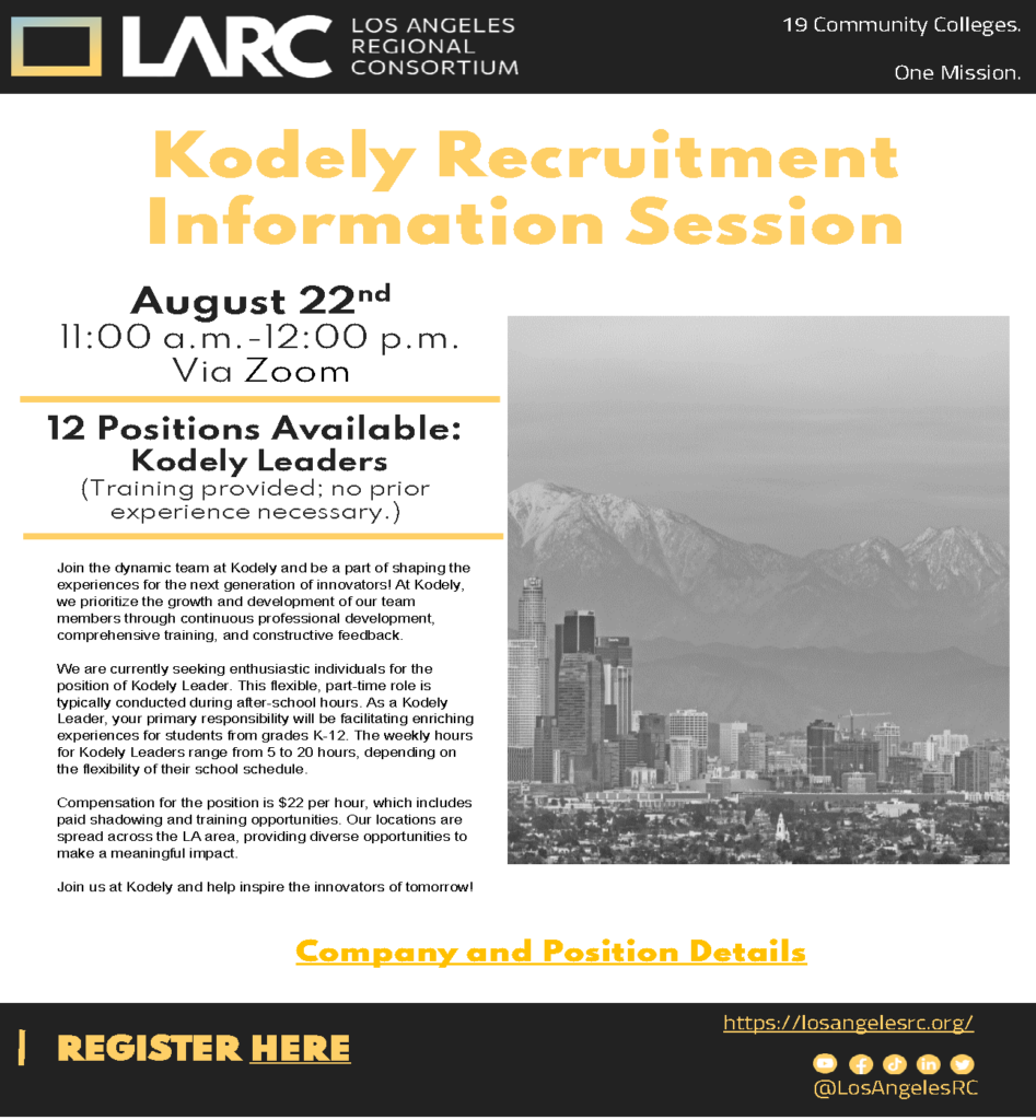 Upcoming Events – Los Angeles Regional Consortium (LARC)