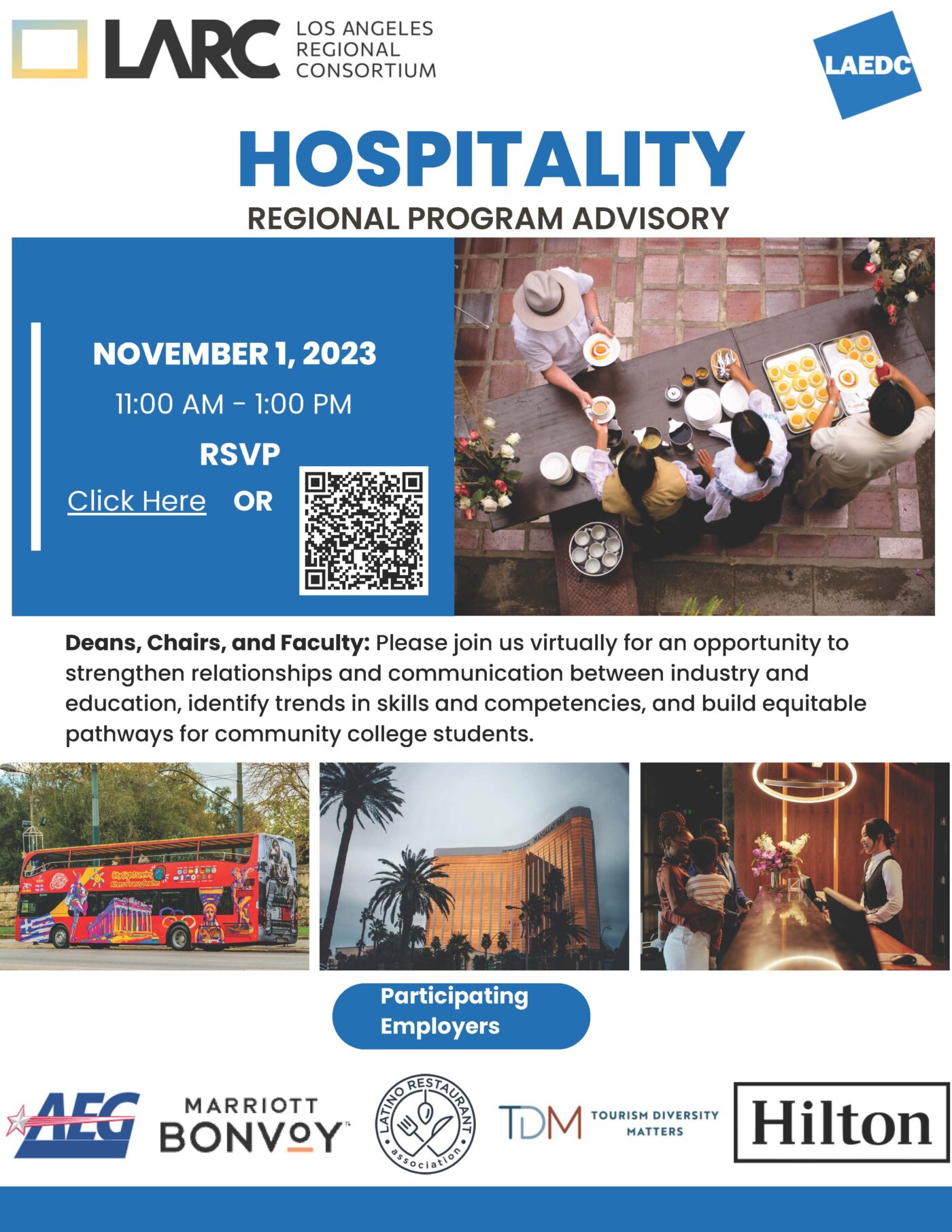 Hospitality Program Advisory Meeting - Los Angeles Regional Consortium (LARC)