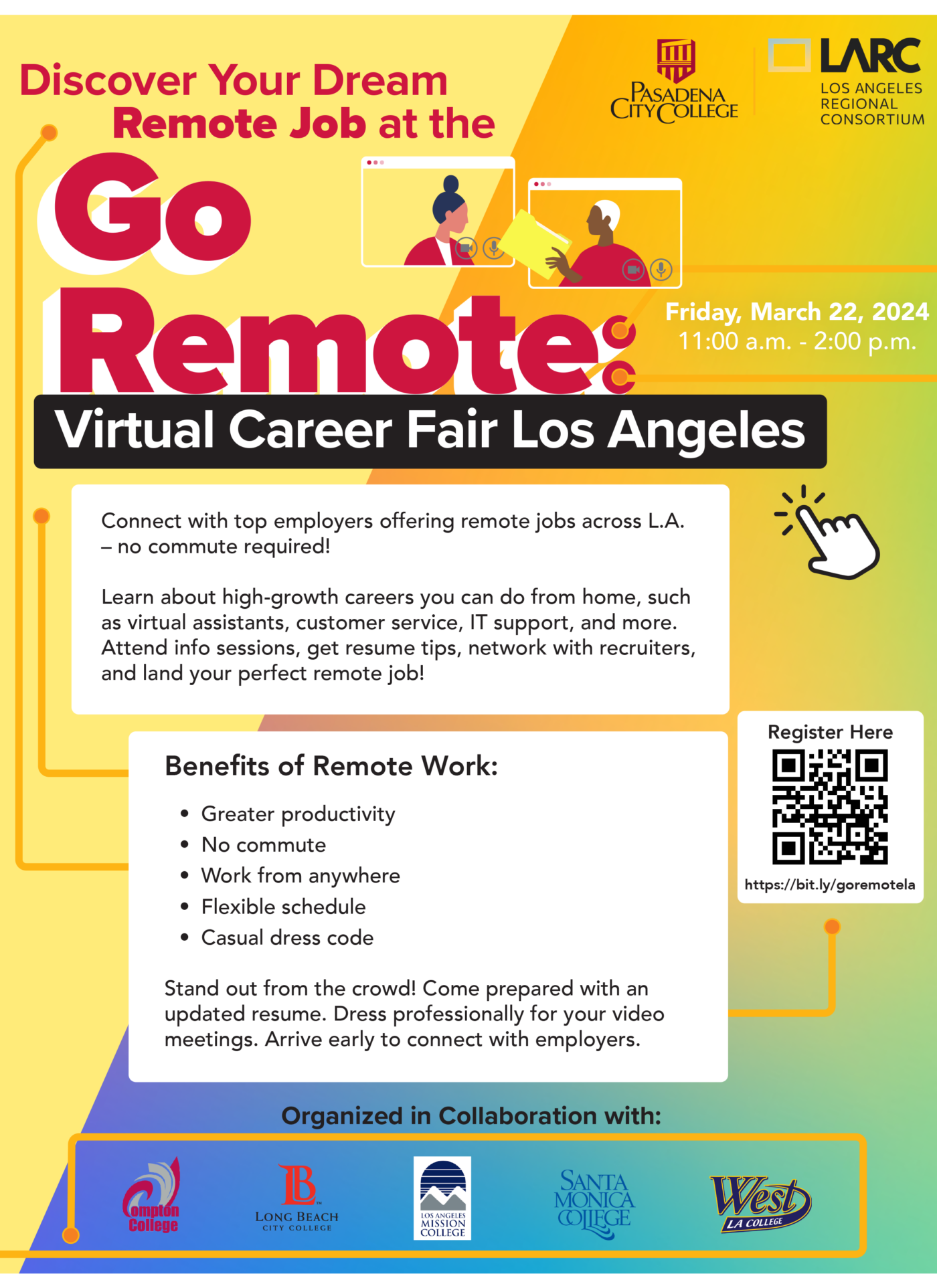 Go Remote Virtual Career Fair Los Angeles Regional Consortium Larc