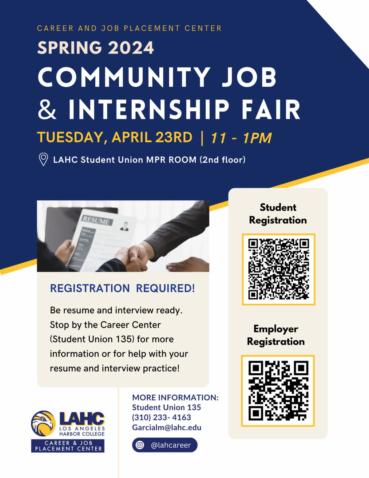 LAHC Spring Job & Internship Fair - Los Angeles Regional Consortium (LARC)